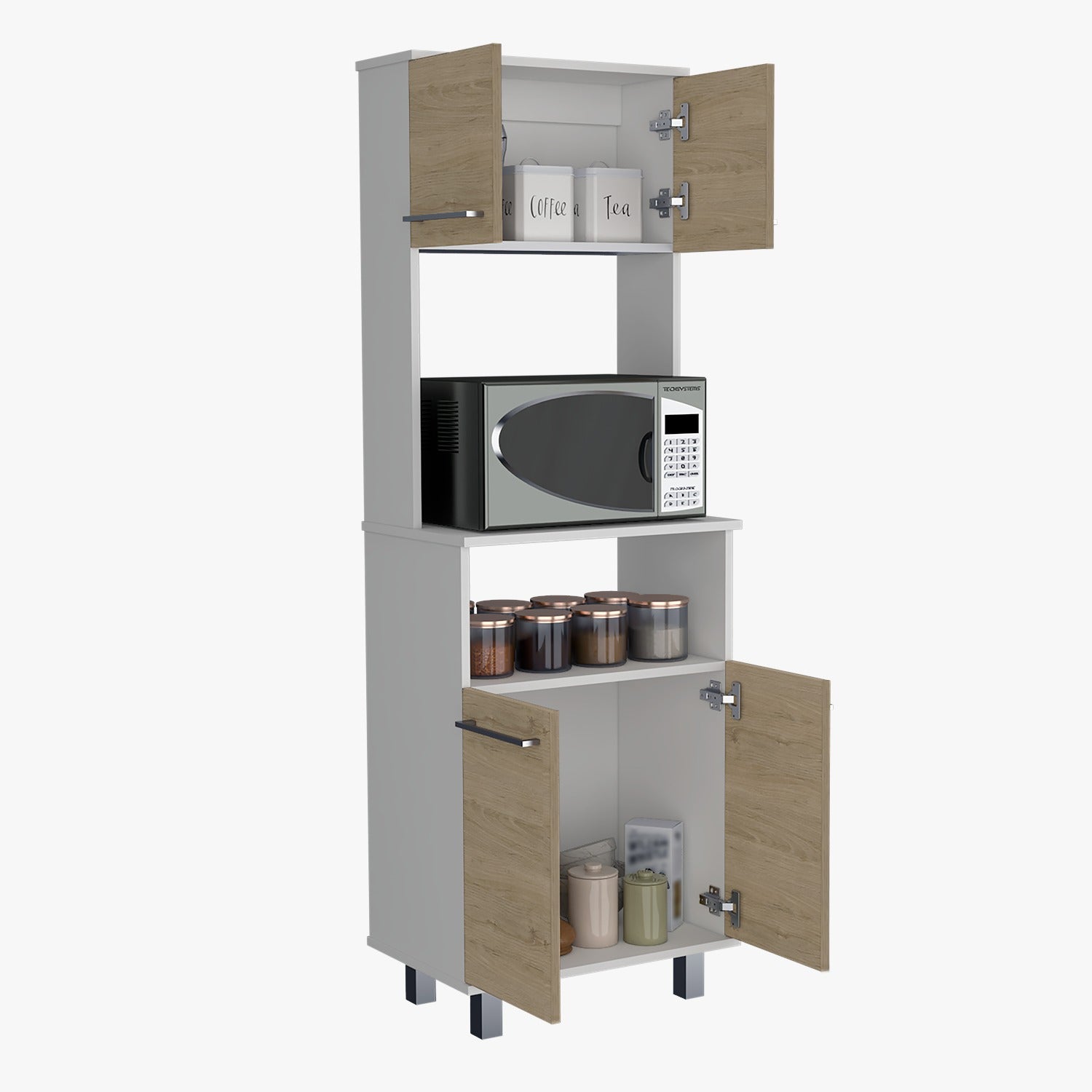 Mueble Alacena Catina color Blanco y Beige para Cocina. – Virtual ...