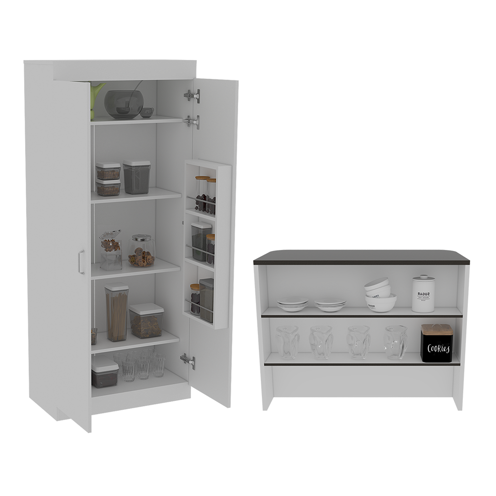 Combo Texy, incluye Alacena y Barra de Cocina – Virtual Muebles Mx