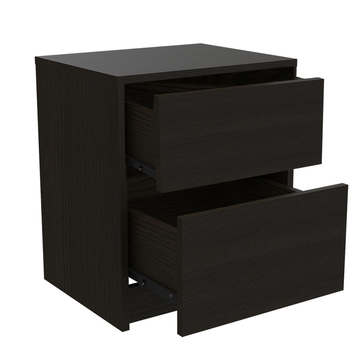 Buró Trivor, Color Wengue, 2 Cajones X2 – Virtual Muebles Mx