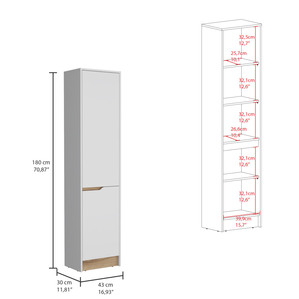 Alacena Soler, Blanco y Macadamia, con dos puertas abatibles – Virtual ...