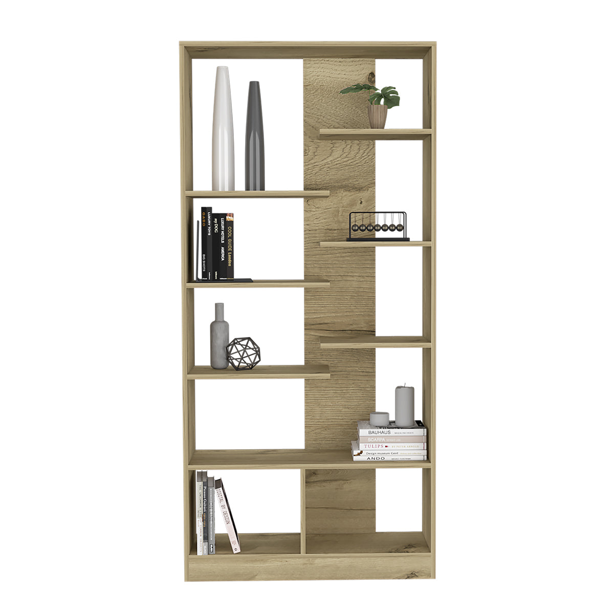 Librero Yata, Color Duna, Múltiples Entrepaños – Virtual Muebles Mx