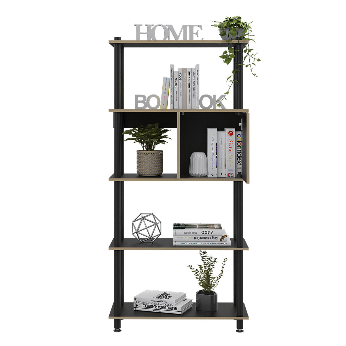 Librero Cubik 2, Color Duna – Virtual Muebles Mx