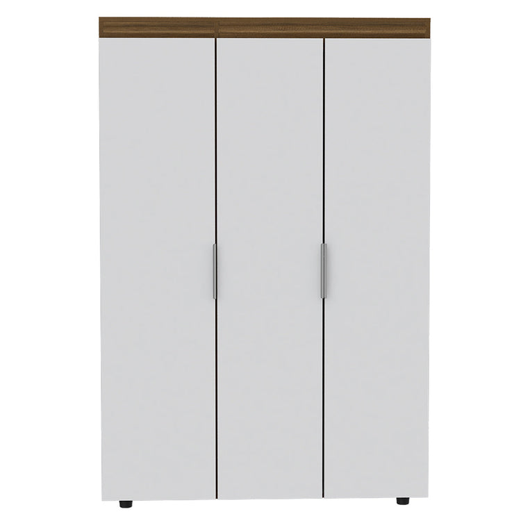 Closet Tolouse, Color Caramelo y Blanco – Virtual Muebles Mx
