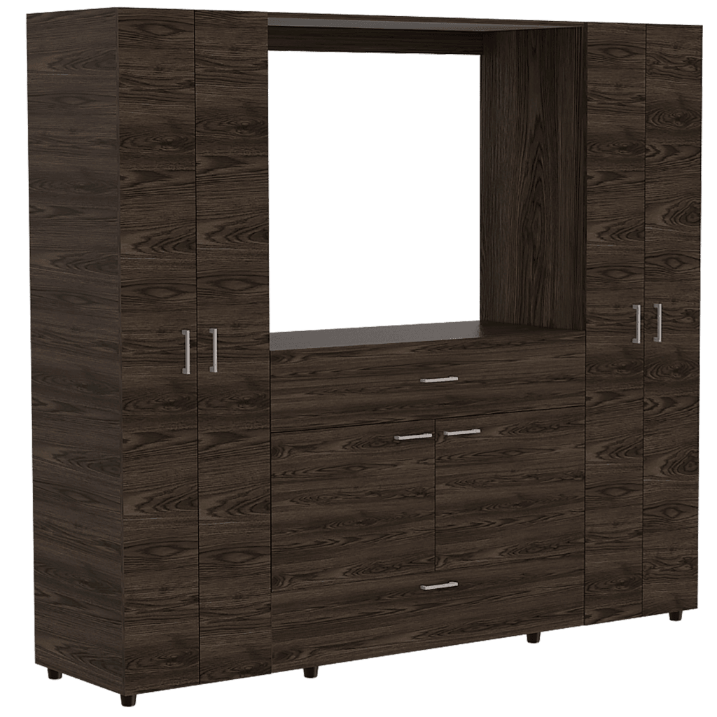 Closet Jakob color Chocolate y Blanco para Habitación. – Virtual Muebles Mx