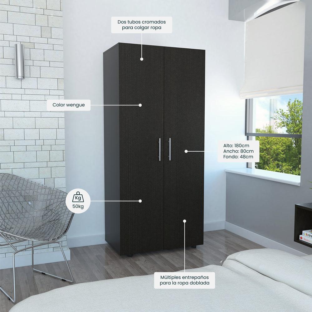 Closet Derek Color Wengue Para Habitación. – Virtual Muebles Mx