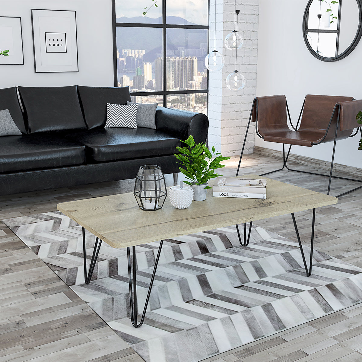 Mesa de Centro Grace, Color Duna. – Virtual Muebles Mx