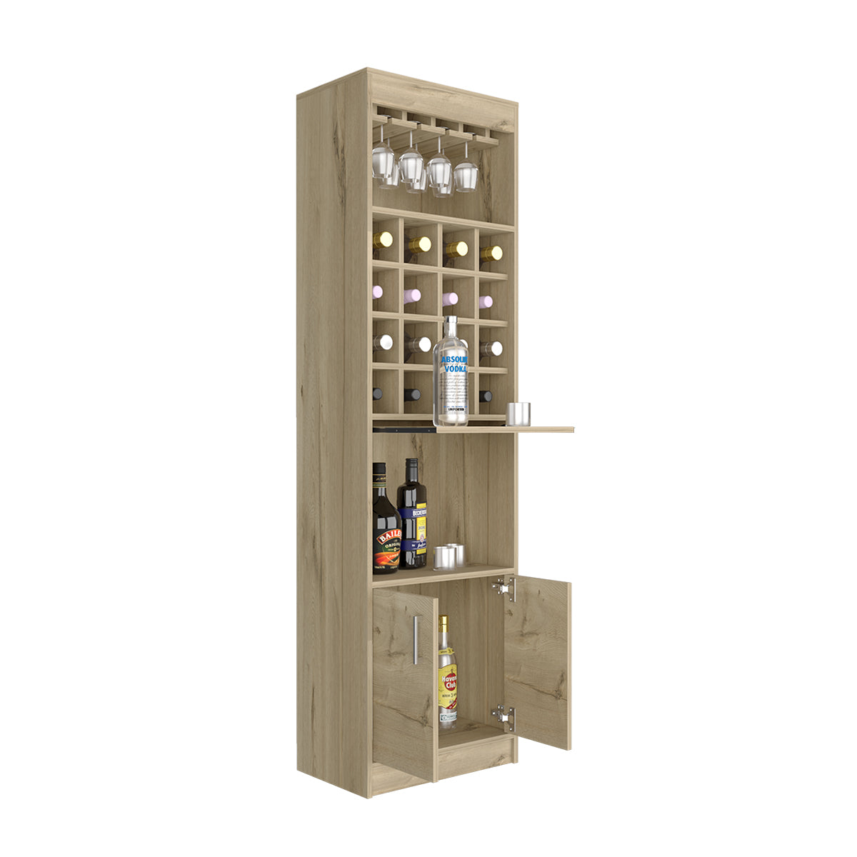 Mueble Bar Kava, Color Duna – Virtual Muebles Mx