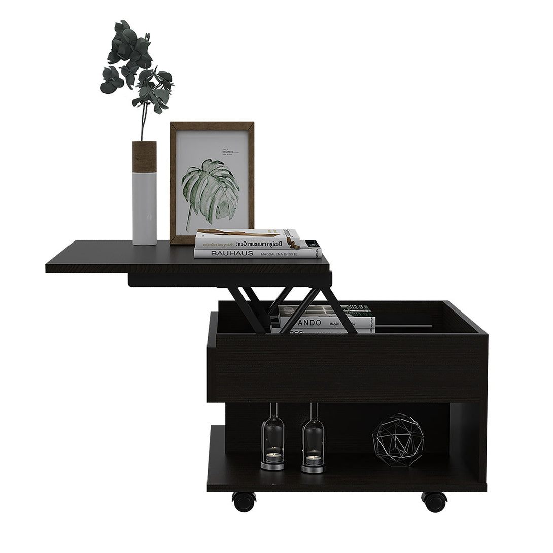 Mesa De centro Extendible Luanda, Color Wengue – Virtual Muebles Mx