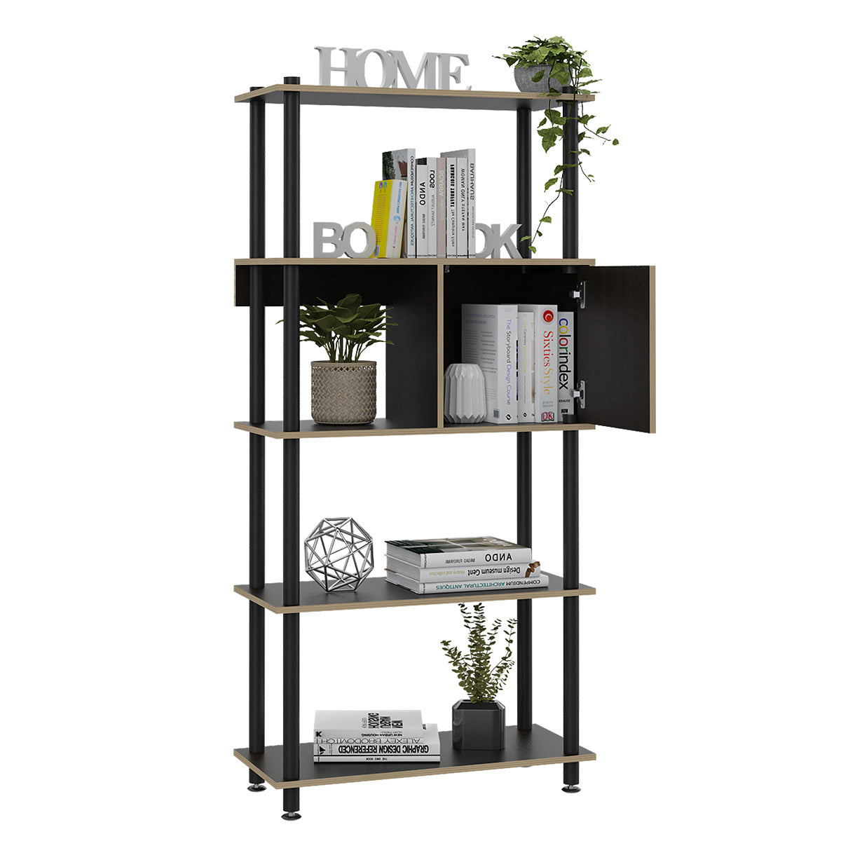 Librero Cubik 2, Color Duna – Virtual Muebles Mx