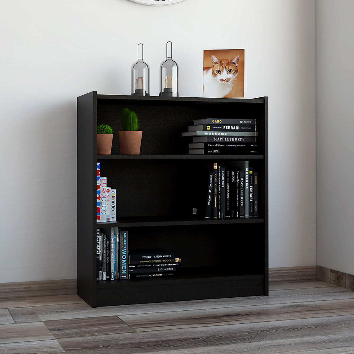 Librero Montello, Color Wengue. – Virtual Muebles Mx