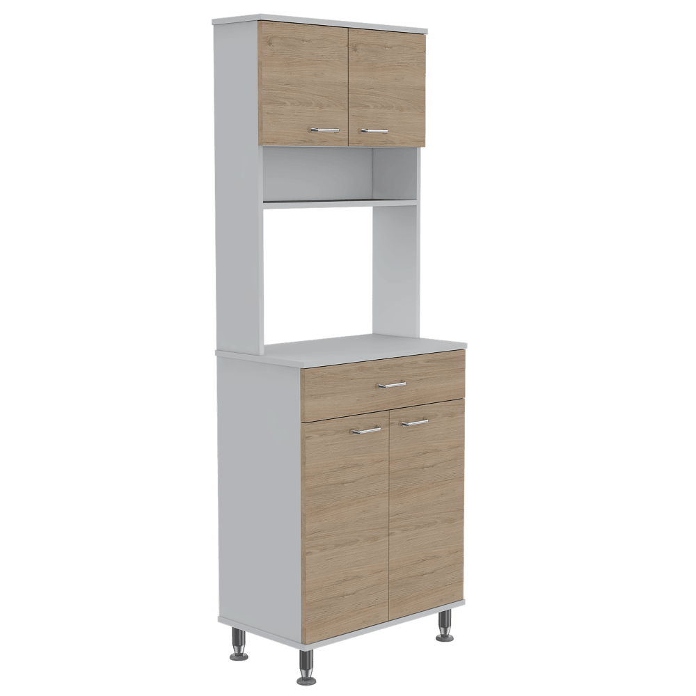 Alacena Huzy color Beige y Blanco para Cocina. – Virtual Muebles Mx