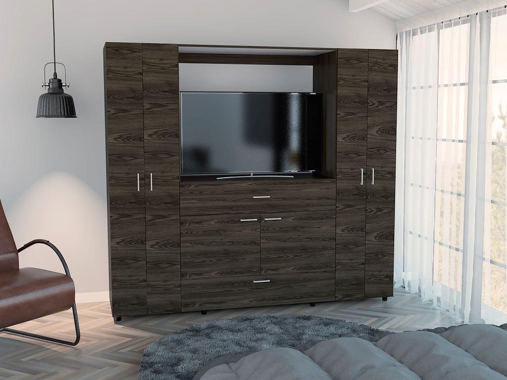 Closet Jakob color Chocolate y Blanco para Habitación. – Virtual Muebles Mx