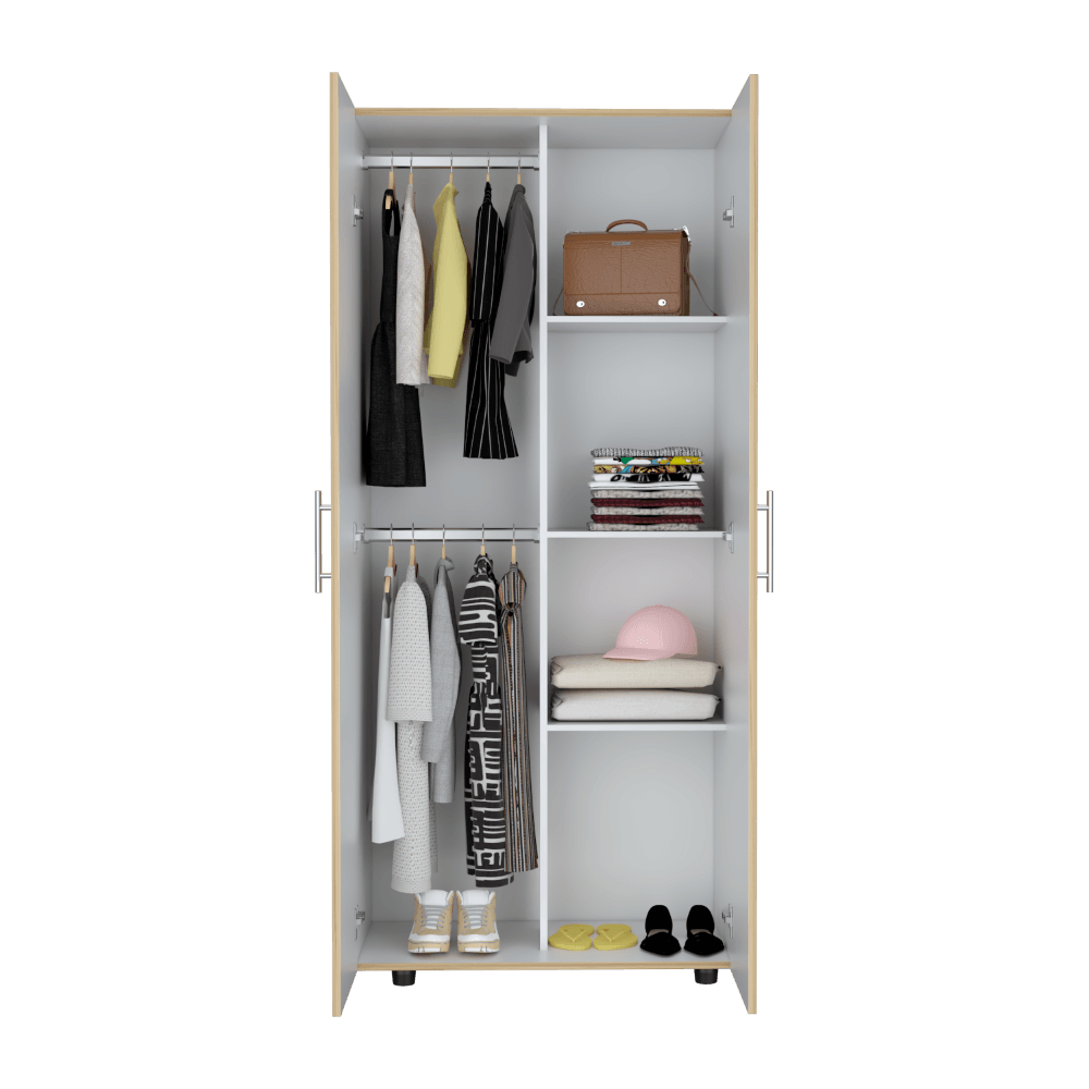 Closet Derek Color Cafe Claro y Blanco Vainilla Para Habitación ...