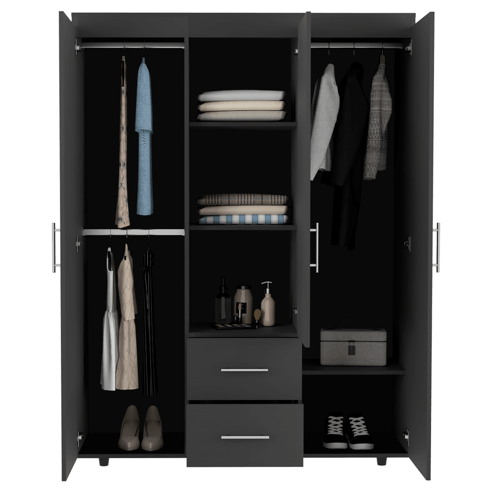 Closet Mercury color Wengue para Habitación. – Virtual Muebles Mx
