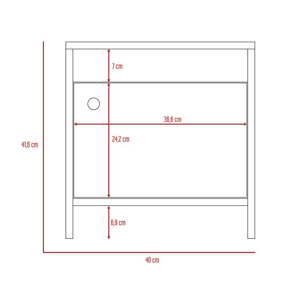 Buró Tutto color Nogal y Blanco para Habitación. – Virtual Muebles Mx
